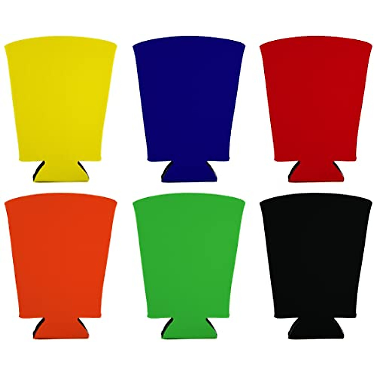 Blank Foam Pint Glass Coolies (Variety Color 6 Pack)