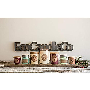 Eco Candle Co. Recycled Candle, Naked, 18 oz. Double Wick - Unscented - 100% Soy Wax, No Lead, Kraft Paper Label & Lid, Hand Poured, Phthalate Free, Midwest Grown Soybeans, All Natural Wicks
