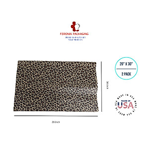 Leopard Tissue Paper 20x30 inch 2 Pack by Feronia Packaging