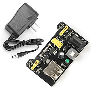 DEYUE 398 Electronic Starter Fun Kit Bundle | Basic Electronics Components Starter Kit | for Arduino, Raspberry Pi, STM32 | Power Supply Module, Power Adaptor, Jumper Wire