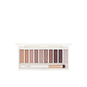 FLOWER BEAUTY By Drew Barrymore Shimmer + Shade Eyeshadow Palette - Neutral Colors + Ten Shades - Mix + Layers Shades - Easily Blendable + Rich Color Payoff - Brush Included (Smoke Show)