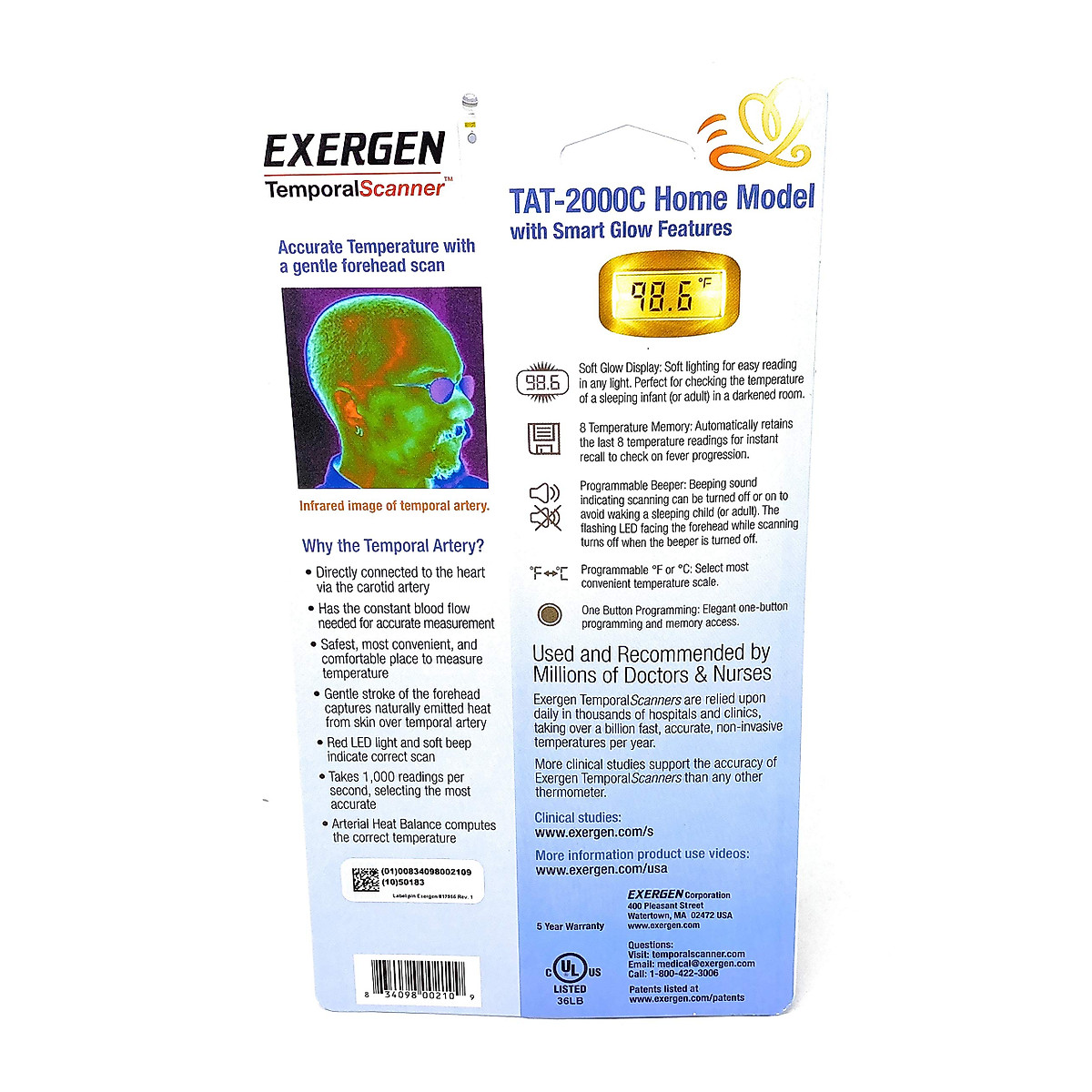 Exergen Temporal Artery Thermometer Model# TAT-2000C
