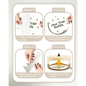 20 Pack Flea Trap Refill Discs Replacement Glue Boards, 7.1" Sticky Pads for Most Models Flea Bed Bug Traps for Inside Your Home