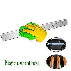 Boloda Grill Repair Parts Kit, Steel Heat Shield Tent Grill Plate Replacement, 21.5 Inch Flavorizer Bars for Grill Model Weber Spirit E-210 Spirit 200 Series Genesis A 500 7534 65902, Set of 5