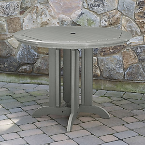 Highwood Hamilton 5 Piece Round Counter Height Dining Set, Coastal Teak