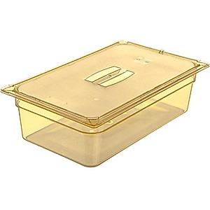Carlisle FoodService Products CFS 10402B13 StorPlus High Heat Food Pan, 6" Deep, Full Size, Amber