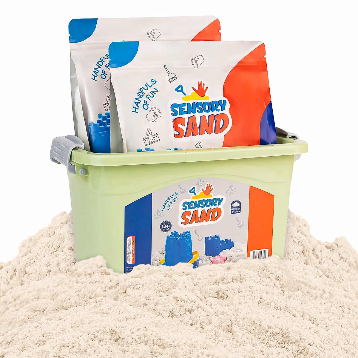 Sensory Sand White Sand Bulk Refill 10 Pounds of White