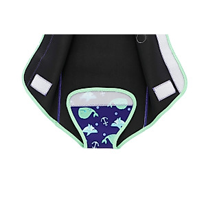 Swimbubs Baby Swimming Wrap Toddler Wetsuit Boys Warmsuit Girls UV Swimsuit (6-18 Months, Blue Whale)