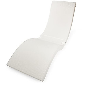 SwimWays Terra Sol Sonoma 2-in-1 Pool Float and Patio Chaise Lounge Chair, White