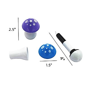 SWTOOL 30pcs Mushroom Ballpoint Pen Cute Cartoon Retractable Ball Pen for Kids (Random Color)