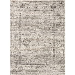 Magnolia Home by Joanna Gaines x Loloi Millie Collection MIE-01 Silver / Dove 7'-10" x 10' Area Rug