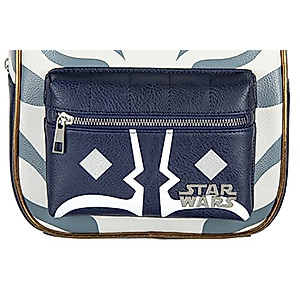 Star Wars Ahsoka Tano Character Pattern Faux Leather Tote Bag Mini Backpack