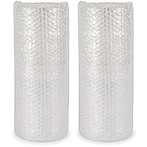 SteadMax 2 Pack Bubble Cushioning Wrap Rolls, 12” x 20’ Total, 3/16” Bubbles, Perforated Every 12”, Packing, Shipping, Moving Supplies (Pack of 2)