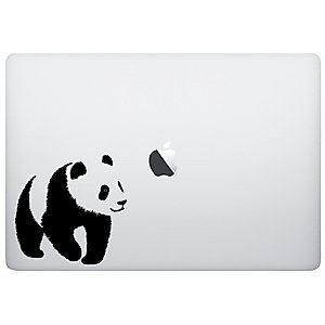 Laptop Decal - Panda Bear Cute - Matte Black Skins Stickers