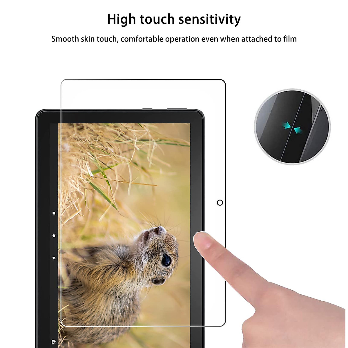 [2 pack] For Amazon Fire HD 10 2021/ Fire HD 10 Plus 2022 tempered glass screen protector, suitable for Fire HD 10 2021/ Fire HD 10 Plus.high-definition transparent shielding layer, scratch resistance