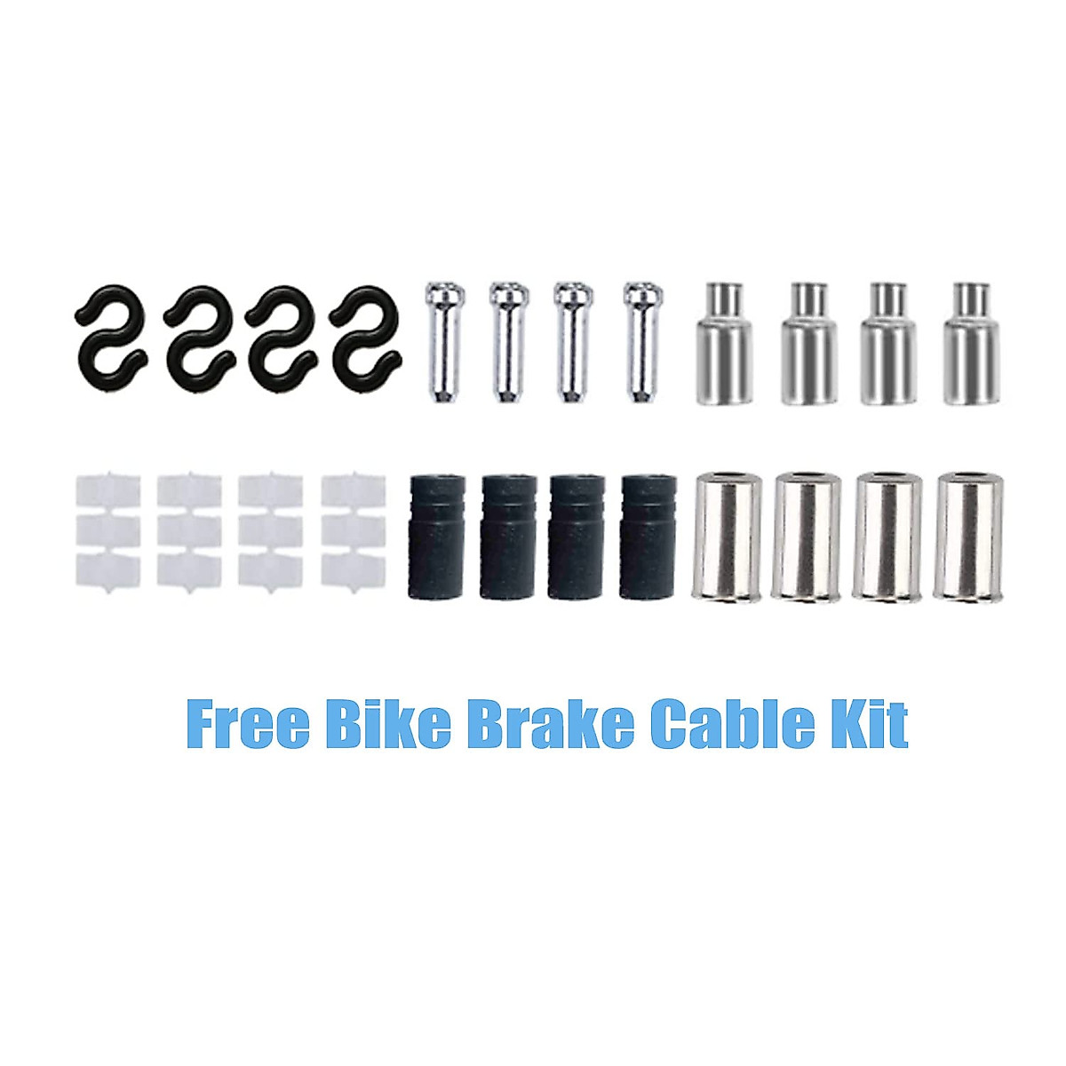 Bicycle Cable Cutter, Universal 4×5.9FT(1.8m) Brake Cable, 4×7.2FT(2.2m) Shift Cable, Replacement Kit for Mountain and Road Bicycle, Cable and Housing Cutter Tool