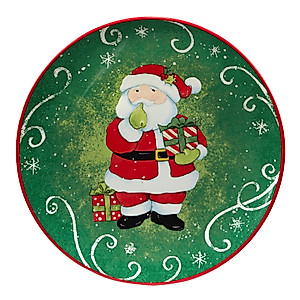 Certified International Holiday Magic Santa 9" Dessert/Salad Plates, Set of 4
