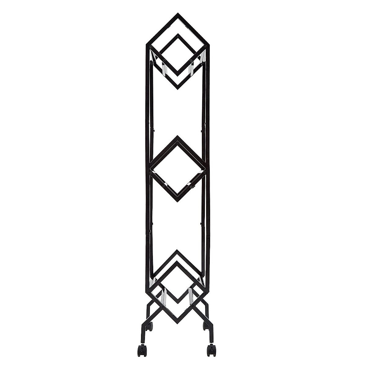 ERFEI Vinyl Record Storage Rack 3 Tier Vinyl Holder Multipurpose Book Magazine Files Display Stand with Casters for Bedroom Living Room Office