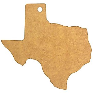 Vellum Texas Shaped Wood Paper Composite Serving and Cutting Board, 13-1/4" x 13" | Dishwasher Safe
