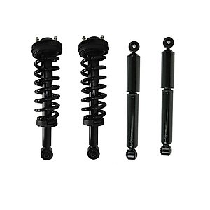 DTA 70018 Full Set 2 Front Complete Struts with Springs and Mounts + 2 Rear Shocks 4-pc Set, (2WD ONLY) Compatible with 2004-2008 Ford F-150, 2006-2008 Lincoln Mark LT