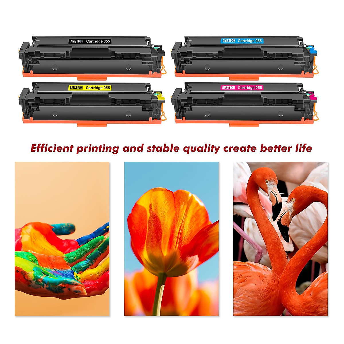 055 055H MF743Cdw Toner Cartridge 4 Pack Compatible Replacement for Canon Cartridge 055 055H Color ImageCLASS MF743Cdw MF741Cdw MF745Cdw MF746Cdw LBP664Cdw Laser Printer |Black Cyan Magenta Yellow|