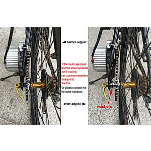 L-faster 24V250W Bike Left Side Drive Motor Kit Mountain Bicycle Conversion Kit Customized Motor Kit for Suspended Bike (36V Twist kit)