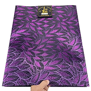 2-Pack 2.5Yards Shining African Head Wrap Sego Headtie Gele Fabric for Headscarf Nigeria Jubilee Head Tie Wrapper for Wedding (Purple)