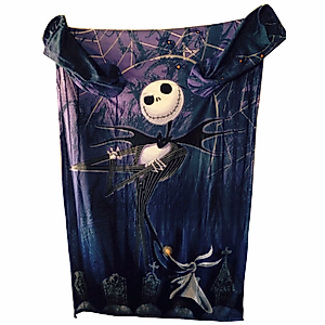 Disney The Nightmare Before Christmas Comfy Blanket with Sleeves ~ Jack Skellington & Zero ~ Unisex Adult Size