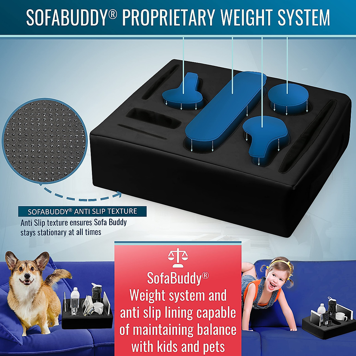 Sofa Buddy - Convenient Couch Cup Holder, Couch Caddy, Sofa Cup Holder. The Perfect Couch Accessory