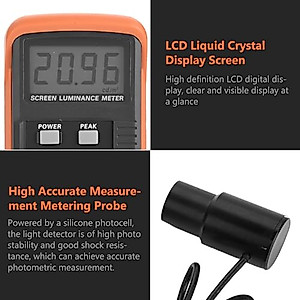 Light Meter Brightness Meter SM208 LCD Screen Luminance Meter Handheld Lux Light Tester for Measuring Brightness and Light 0.01-39990 cd/m2 Measuring Range