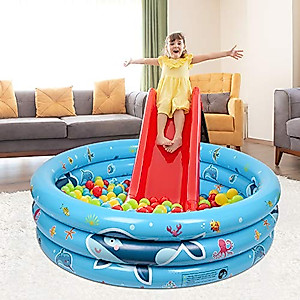 balnore Kiddie Pool for Toddlers - Whale Inflatable Kiddie Pools | Kids Pools for Backyard | 3 Ring Kiddie Pool/47x17 Indoor Outdoor Pool Party