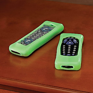 Glow in The Dark Remote Control Cover, Made of 100% Durable TPR Silicone, Fits Most Remotes - Set of 2, Each Measures 6 1/8" Long x 2 3/8" Wide x 7/8" High