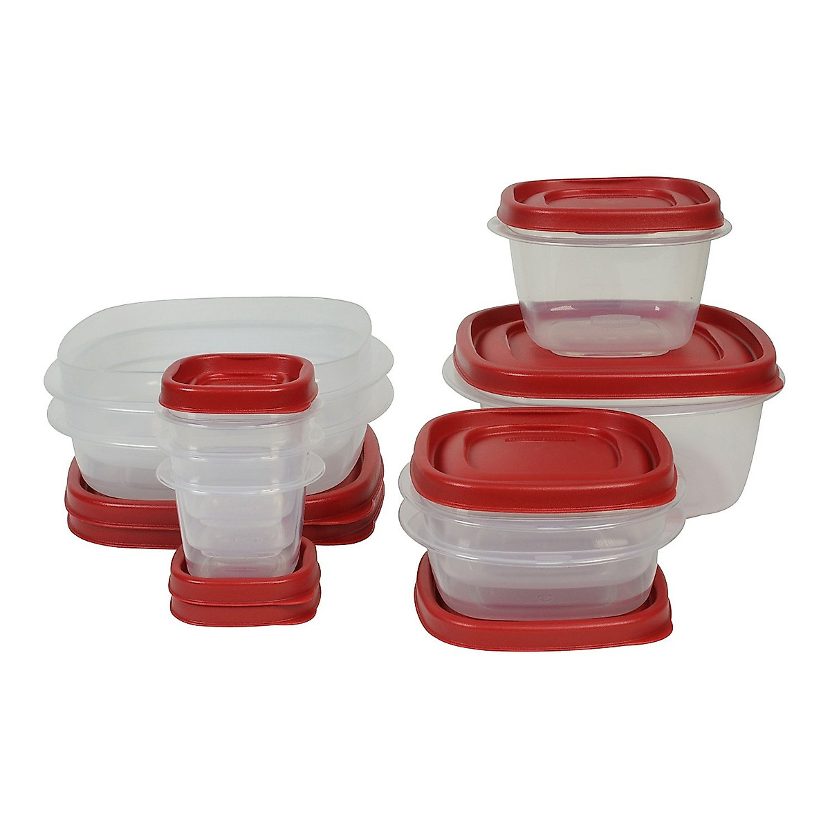 Rubbermaid Easy Find Lids Food Storage-Containers, Racer Red, 18-Piece Set