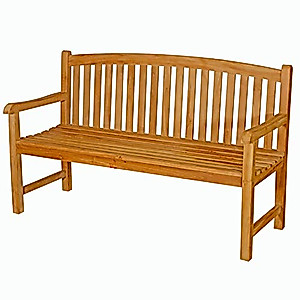 Seven Seas Teak Acapulco Teak Outdoor Patio Bench, 5 Foot Made from Solid Teak Wood