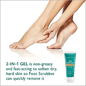 Callus Remover Gel + Foot Scrubber Kit - Pedicure Tools for Dry Cracked Heels