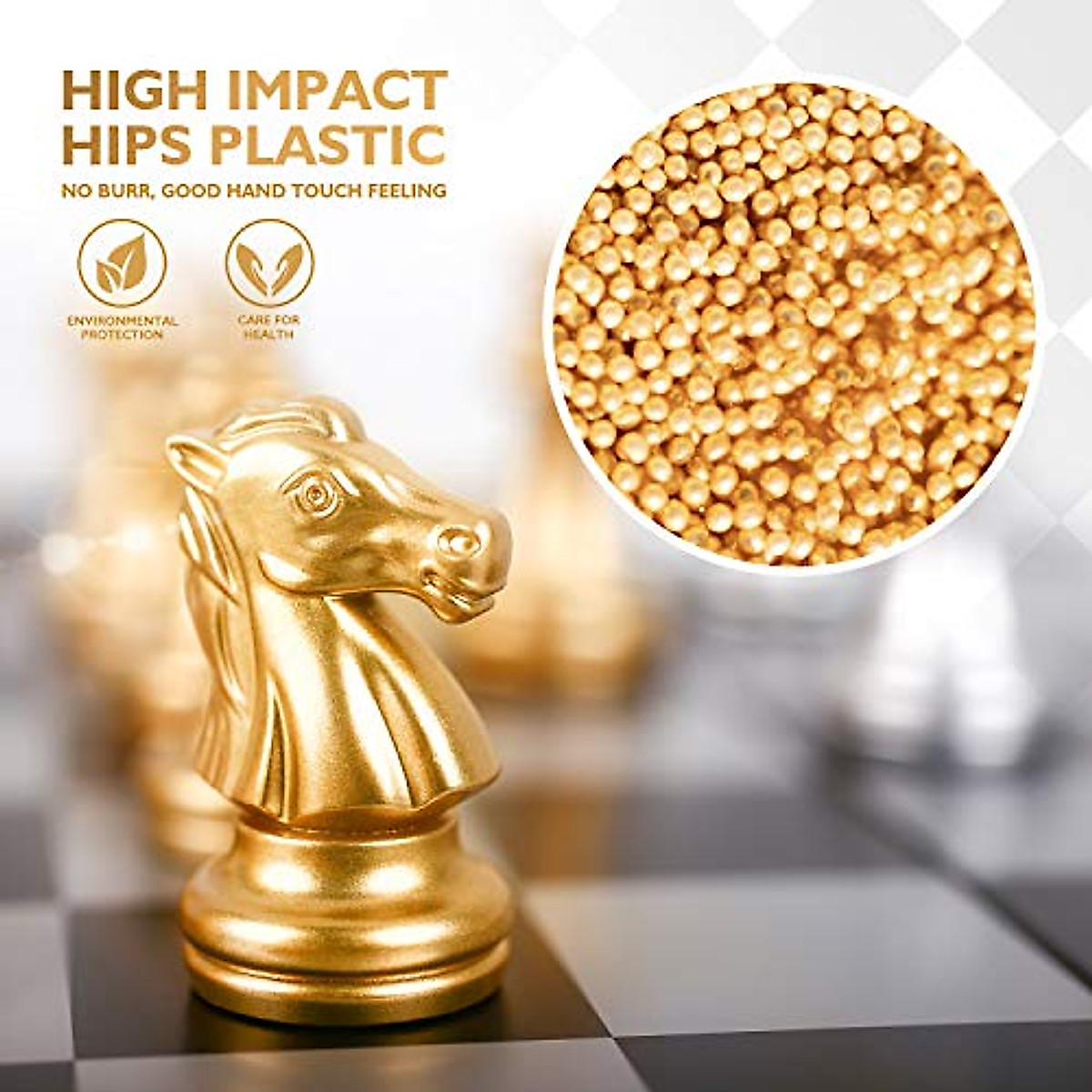 Peradix 3 in 1 Chess Checkers Backgammon Set, Magnetic Chess Sets for Adults Kids, Travel Chess Board Games Set with Folding Case and Storage Bags 12.5", Educational Learning Toys Gifts