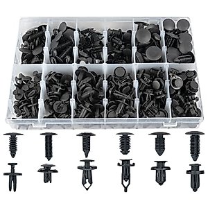 Sunplustrade 240 Pcs Bumper Clips Car Clips Plastic Rivets Fasteners Push Retainer Kit Most Popular Sizes Auto Push Pin Rivets Set for GM Ford Toyota Honda Chrysler