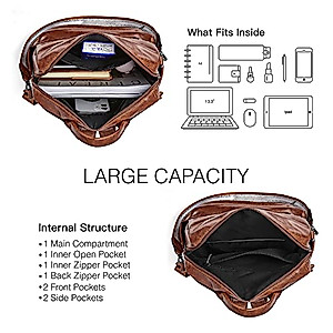 OPAGE Leather Backpack Purse for Women Fashion Designer Ladies Shoulder bags Travel Backpack