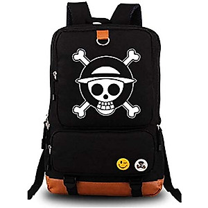 Mxcostume Anime Backpack One Piece Luminous Large Capacity School Bag Cosplay Bookbag (Pattern1)
