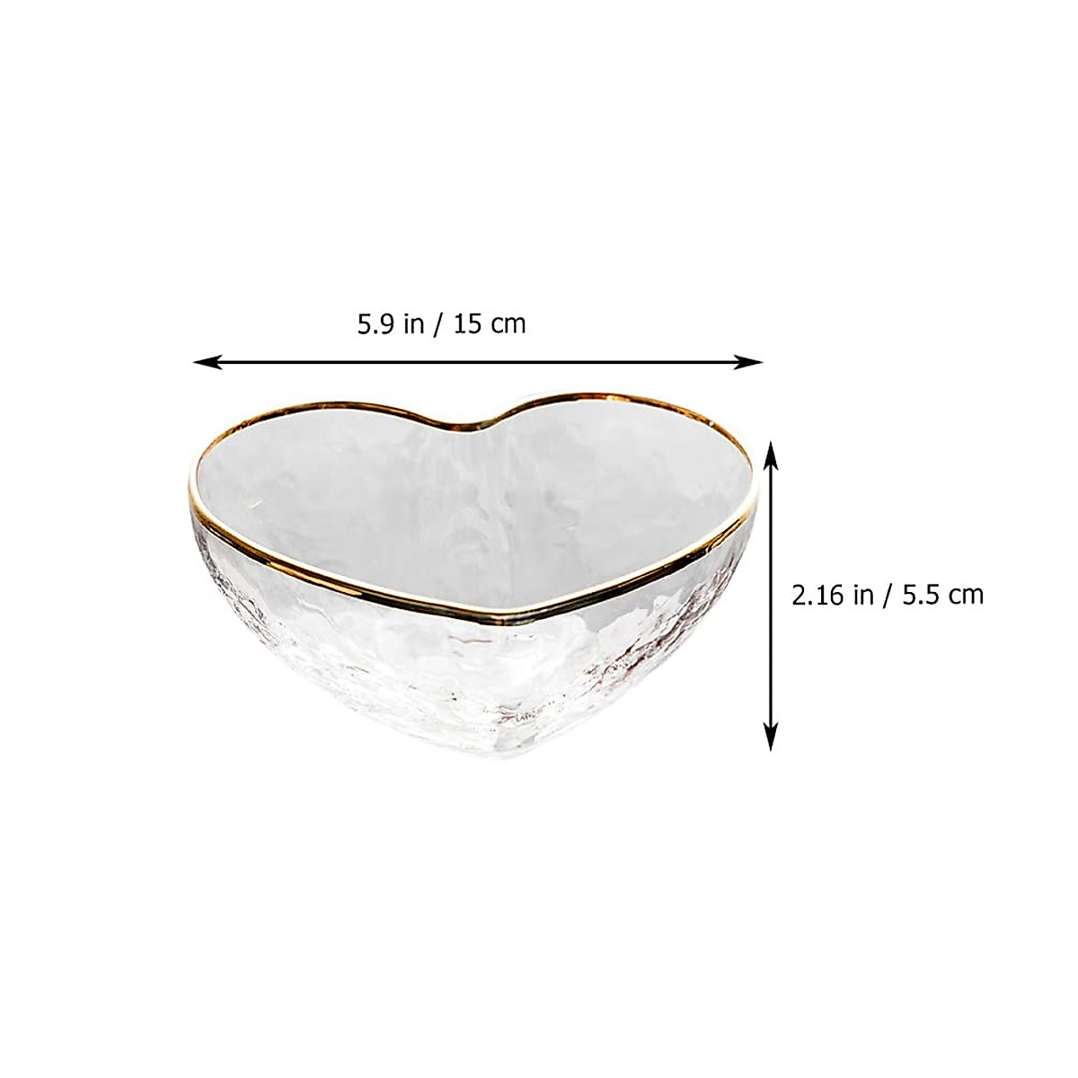 Standing Fruit Glass Bowl Heart Bowl For Fruits Salad Dessert Ice Cream