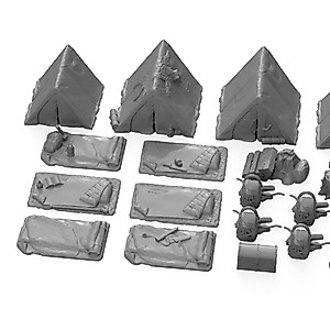 Adventure Camp Set DND Terrain 28mm for Dungeons and Dragons Terrain, D&D, Pathfinder, Warhammer 40k, RPG, Miniatures, Tabletop, D and D, Dungeons and Dragons Gifts