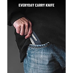 CJRB Pyrite Black Bundled with Blue Great EDC Knife Companion