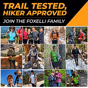 Foxelli Carbon Fiber Trekking Poles – Lightweight Collapsible Hiking Poles, Shock-Absorbent Walking Sticks with Natural Cork Grips, Flip Locks, 4 Season/All Terrain Accessories and Carry Bag