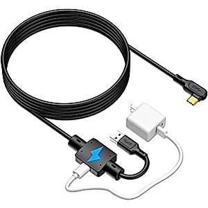 Upgraded 16FT Link Cable for Oculus Quest 2, Oculus Charging Cable with Separate Charging Port for Ultra-Durable Power, USB C 3.2 Gen1 Type A to C Cable for VR Headset Accessories and Gaming PC