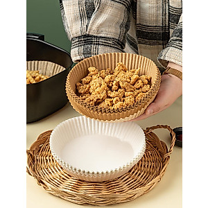 Air Fryer Disposable Paper Liner, 100PCS [ Large Size ] Non-stick Disposable Liners for 5-8QT Air Fryer