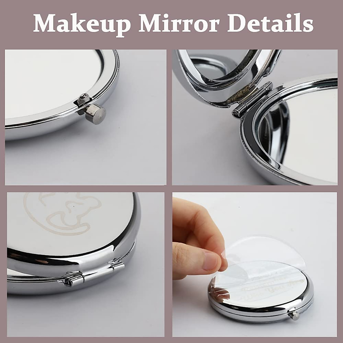 TGBJE Ladies Don’t Start Fights But They Can Finish Them Pocket Mirror Cartoon Cat Gift (Ladies Fights Mirror)