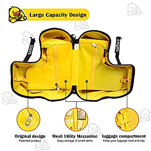 eing Children's Ride-On Travel Suitcase,Travel Rolling Kid's Luggage with Wheels Carry Trolley Luggage with Password Lock,Cute Funny Children's Ride On Trolley Luggage,24 Inch (Yellow Car)