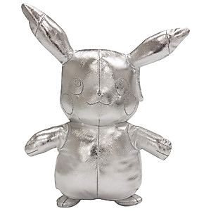 Pokémon 8" Silver Pikachu 25th Anniversary Plush - Officially Licensed - Quality & Soft Stuffed Animal Toy - Limited Edition - Collectible Stuffed Animal Toy - Great Gift for Kids, Boys, Girls