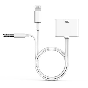 Belcompany Lightning to 30 Pin Cable for iPhone with 3.5mm AUX Audio Port