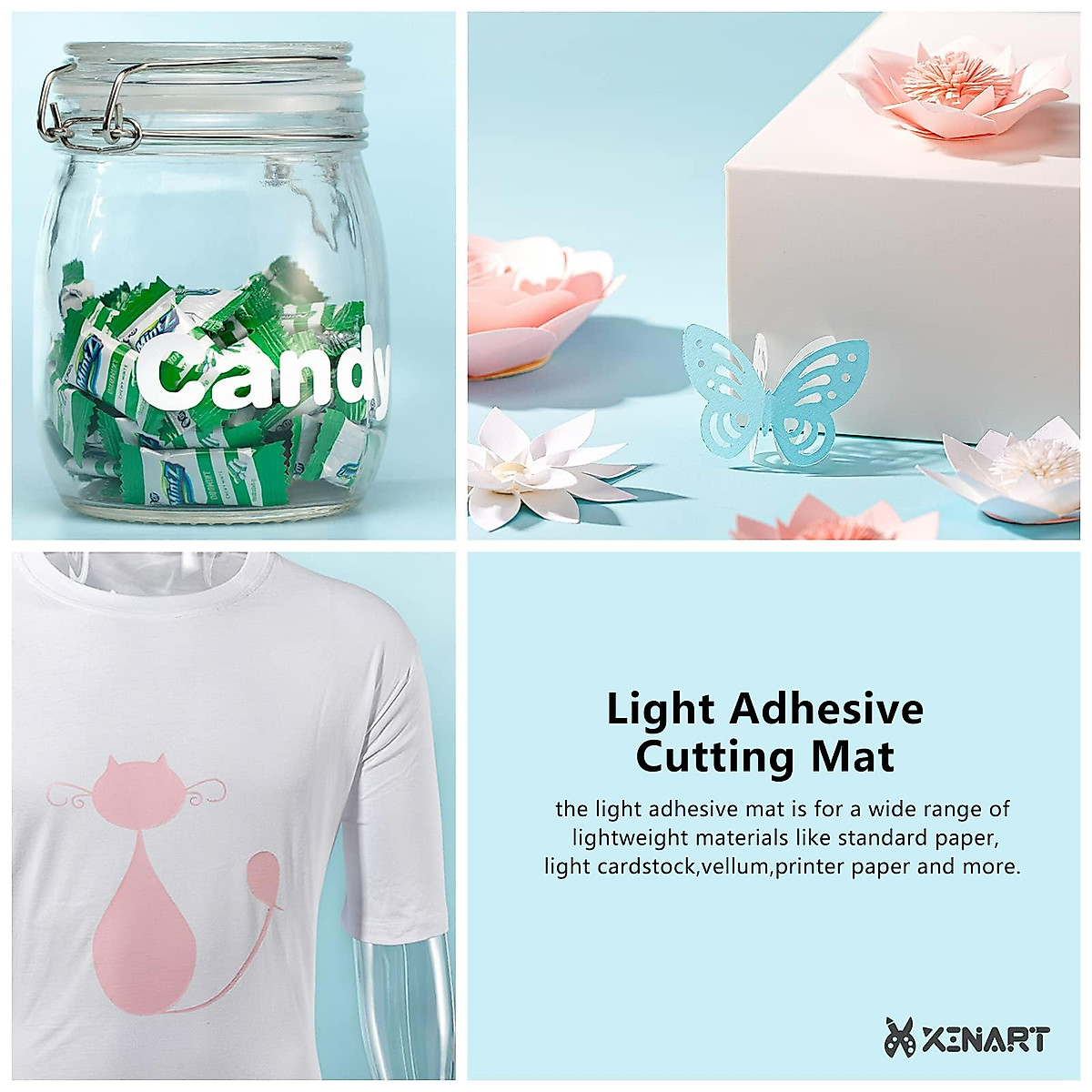 Xinart Cutting Mats for Cricut Maker 3,Maker,Explore 3,Air 2,12x24 inch Variety Replacement Cut Mat Compitable with Cricut Machines 3 Mats